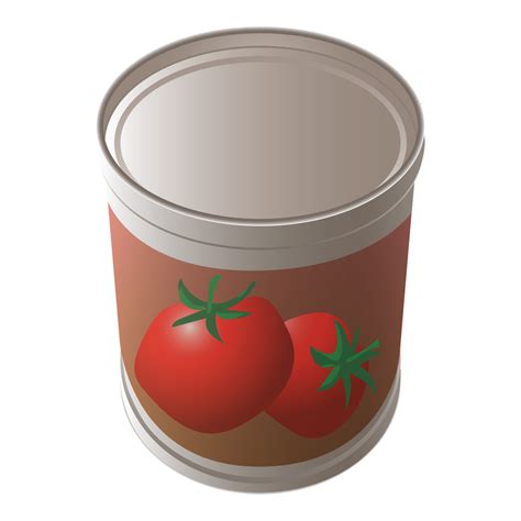 Tomato Tin Can Icon Cartoon Style 14499084 Vector Art At Vecteezy