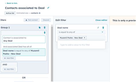 Solved Hubspot Community Creating A A List Of Contacts Associated