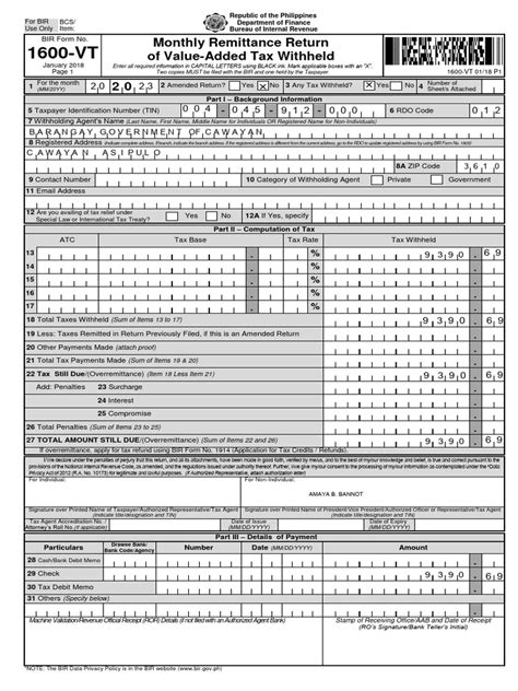 1600 Vt Materials Pdf Tax Refund Taxes