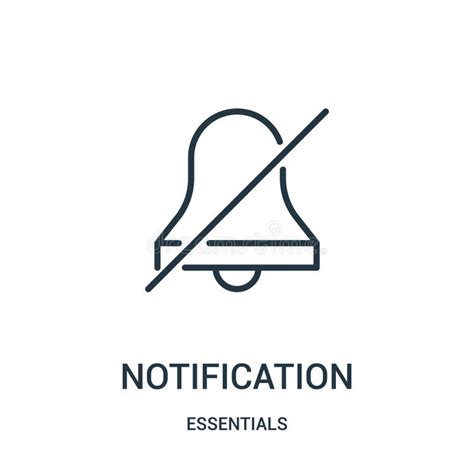 Notification Icon Vector From Essentials Collection Thin Line Notification Outline Icon Vector