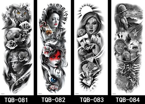 跨境货源 万圣节纹身贴纸 大图全臂 搞怪恐怖疤痕蝙蝠墓碑 Tattoo 阿里巴巴