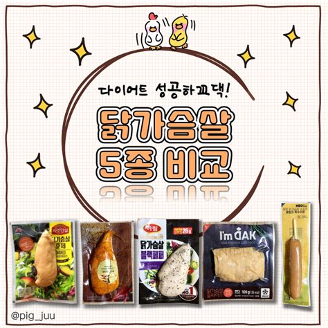 다이어트 꼭 성공하꼬댁🐔 내돈내산 닭가슴살 5종 리뷰 하림 허닭 피코크 아임닭 사조안심 블랙페퍼 탄두리