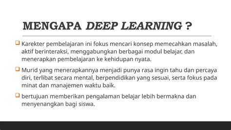 Pembelajaran Sekolah Dengan Deep Learning Pptx