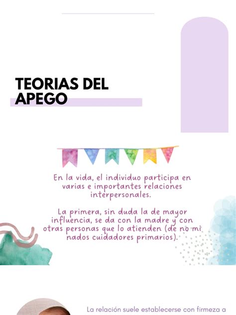 Teorias Del Apego Pdf Teoría De Apego Las Emociones