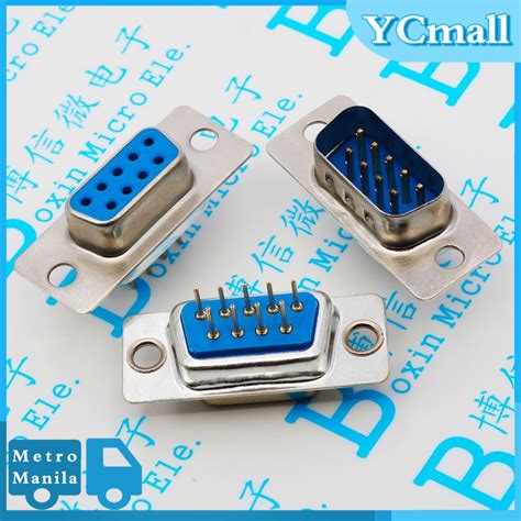 100pcs Rs232 Serial Port Connector Db9 Female Male Shell Plastic Plug Connector Shopee Philippines