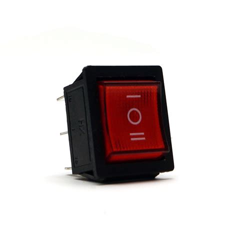 Wippschalter 6 Polig Eckig I EIN 0 AUS II EIN 250V 15A Roter Wippe EBay