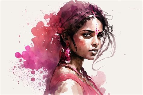 Premium Photo Beautiful Light Viva Magenta Indian Girl