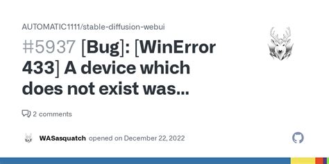 Bug Winerror A Device Which Does Not Exist Was Specified