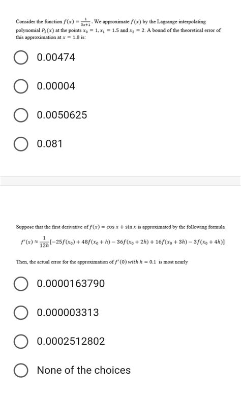 Solved Consider The Function F X 3x 11 We Approximate F X
