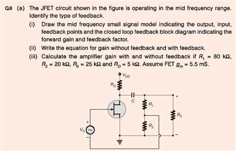 Solved A The Jfet Circuit Shown In The Figure Is Operating