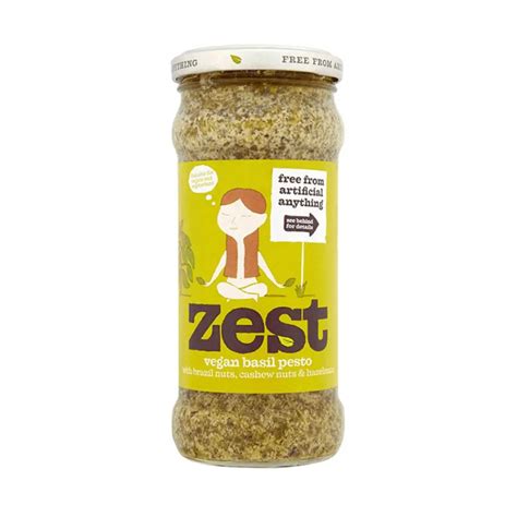 ZEST Vegan Basil Pesto With Cashew Nuts G Organically Speaking Organic Shop