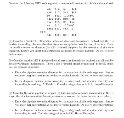 Solved Consider The Following MIPS Code Segment Where We Chegg Com