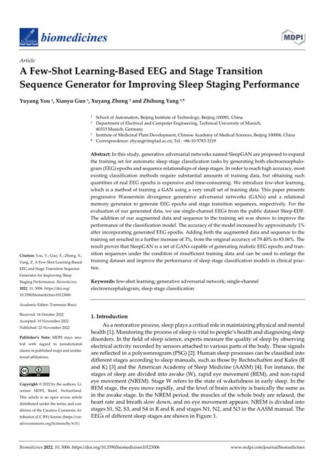 pdf a few shot learning based eeg and stage transition sequence