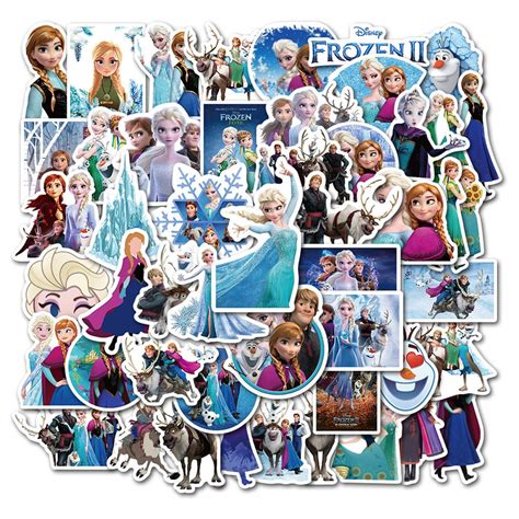 Buy 50pcs Frozen Stickers Waterproof Vinyl Stickers For Water Bottle