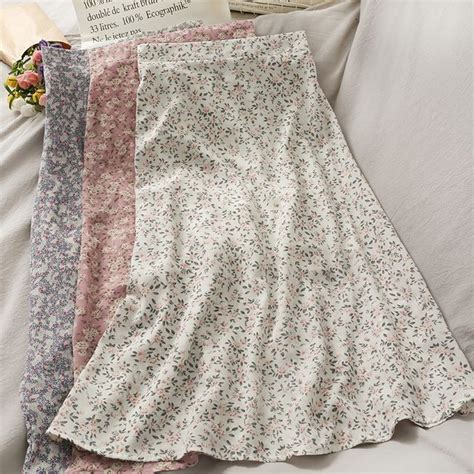 Lemongrass Floral High Waist Midi Skirt In 6 Colors Yesstyle