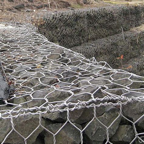 Galvanized Hexagonal Stone Cage Gabion Iron Wire Mesh Woven Gabion Net