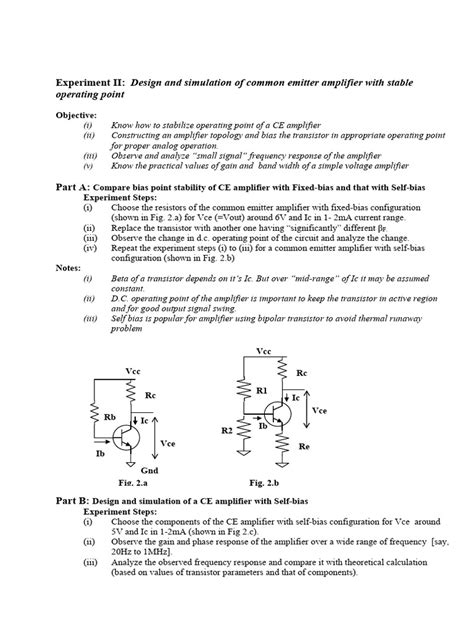 Manual Of Experiments Expt 2 Pdf Amplifier Computer Engineering