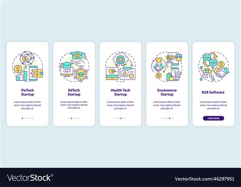 Best Startup Industries Onboarding Mobile App Vector Image