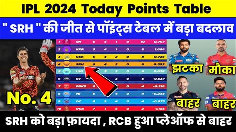 IPL 2024 Today Points Table IPL Points Table After RCB Vs SRH Match