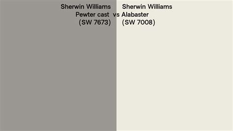 Sherwin Williams Pewter Cast Vs Alabaster Side By Side Comparison