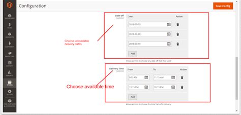 magento2 delivery date and time bootsgrid