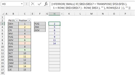 Excel Can Match Function In An Array Formula To Return Multiple