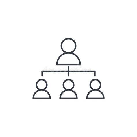 hierarchy illustration thin line icon linear vector symbol stock