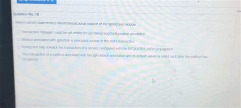 Question No Select Correct Statement S Studyx