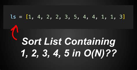 Interview Qn Sorting A List Containing Only 1 2 3 4 5 By Liu