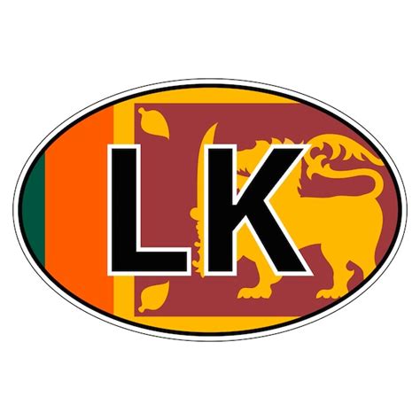 Premium Vector Sticker On Car Flag Sri Lanka Ceylon