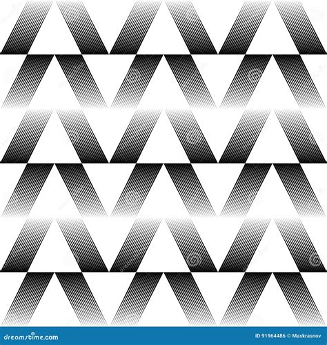 Seamless Triangle Pattern Stock Vector Illustration Of Regular 91964486