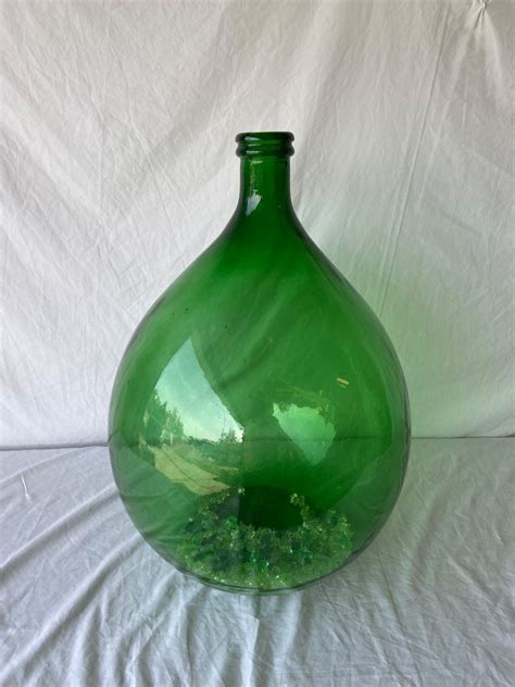 Large Green Glass Demijohn Bottle Sunrise Estate Services Ltd