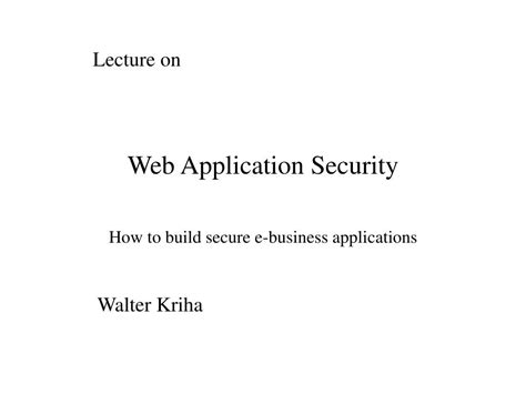 PPT Web Application Security PowerPoint Presentation Free Download ID