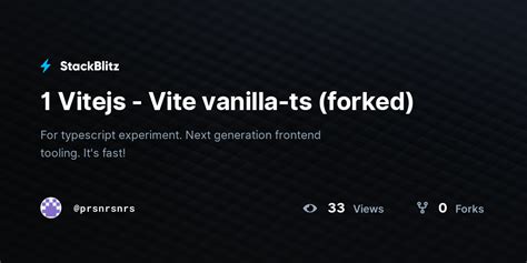 1 Vitejs Vite Vanilla Ts Forked StackBlitz