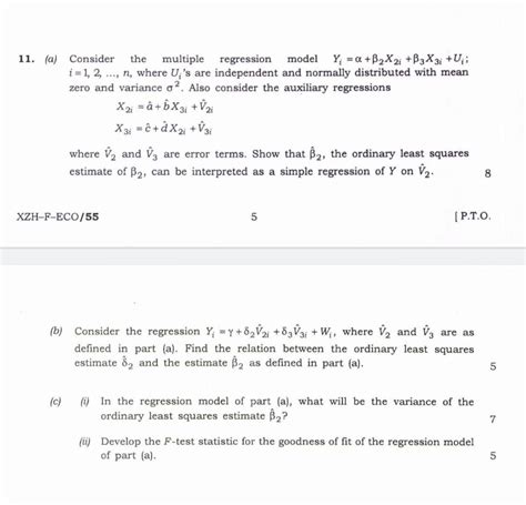 solved a consider the multiple regression model