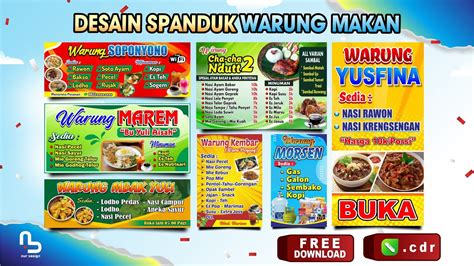GRATIS Template Desain Spanduk Warung Makan Coreldraw Nurdesigns