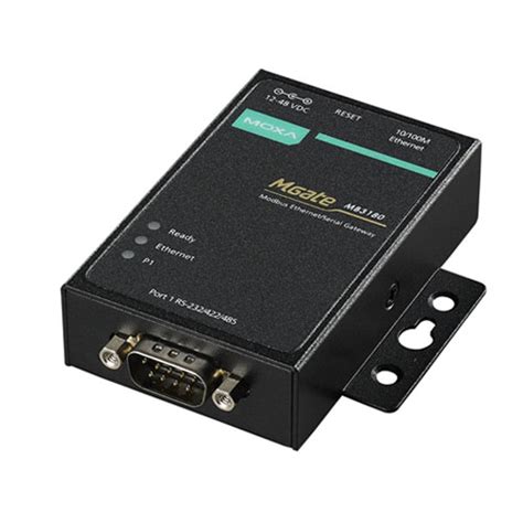 Passerelle Modbus TCP RTU ASCII Moxa MGate MB3180