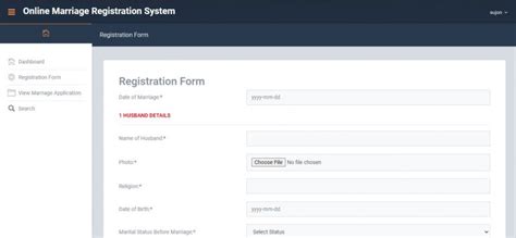 Online Marriage Registration System Project In Php With Source Code And