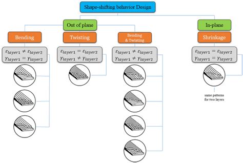 Shape Shifting Behavior Flowchart For 4d Printed Bilayer Strucures Download Scientific Diagram