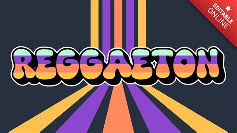 Reggaeton | Retro Display Font | Text Effect Generator