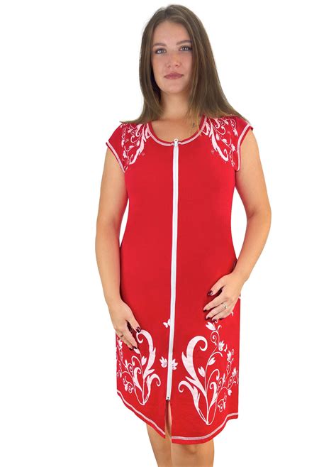 Халат жіночий Жемчужина Стилей 18211 60 62 Червоно білий 10269 1208359 — купить на Eva Ua