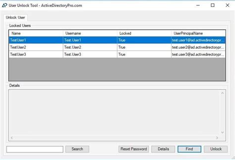 Active Directory Unlock Tool