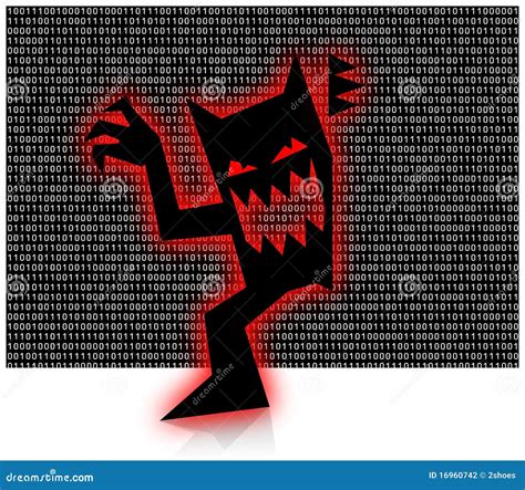 Binary Virus Stock Vector Illustration Of Spyware Digital 16960742