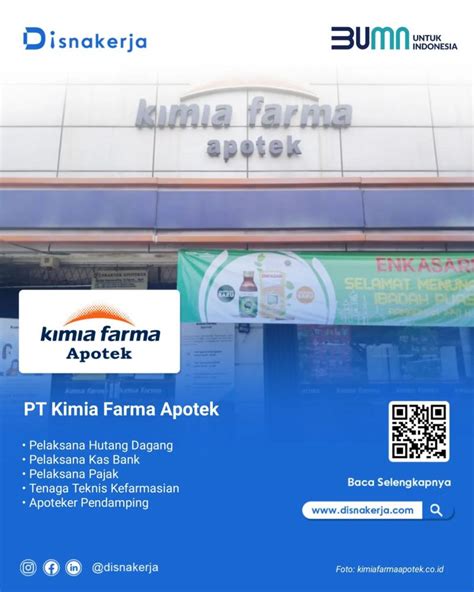 DISNAKERJA on LinkedIn: Lowongan Kerja PT Kimia Farma Apotek - DISNAKERJA.COM