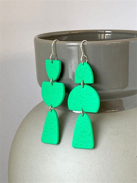 Turquoise Geode Inspired Clay Earrings Etsy Artofit