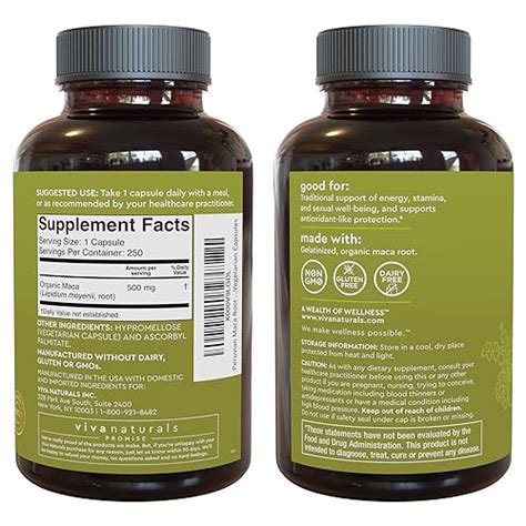 Peruvian Maca Root Supplement For Women And Men 500mg Traditionally