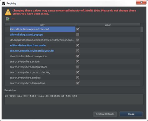 What Is The Order System For Editor Tabs In Intellij By Default Ides