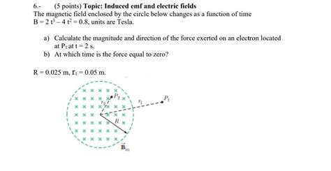 Solved 6 5 Points Topic Induced Emf And Electric Fields Chegg Com