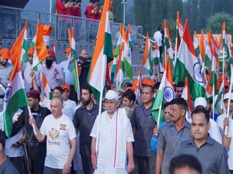 I Day 2023 Tiranga Yatra Begins In Jandks Srinagar As Lg Manoj Sinha