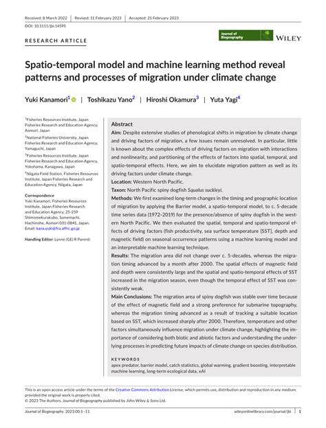 (PDF) Spatio-temporal model and machine learning method reveal pattern ...